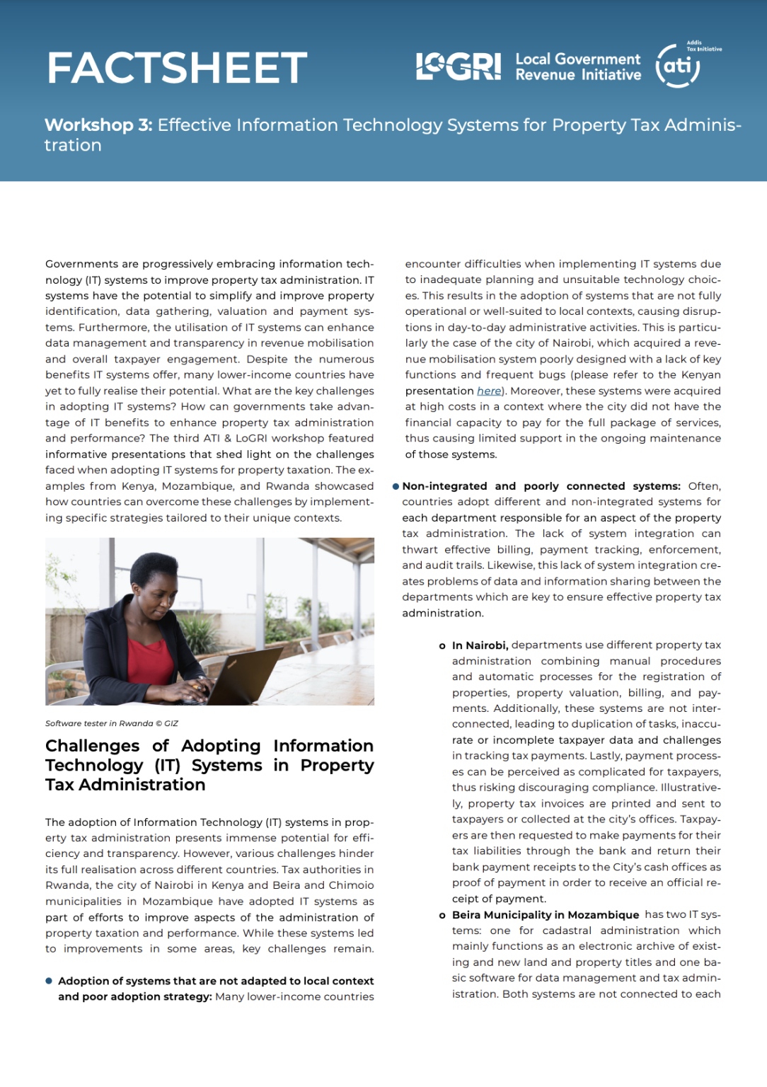 Factsheet: Effective Information Technology Systems for Property Tax ...