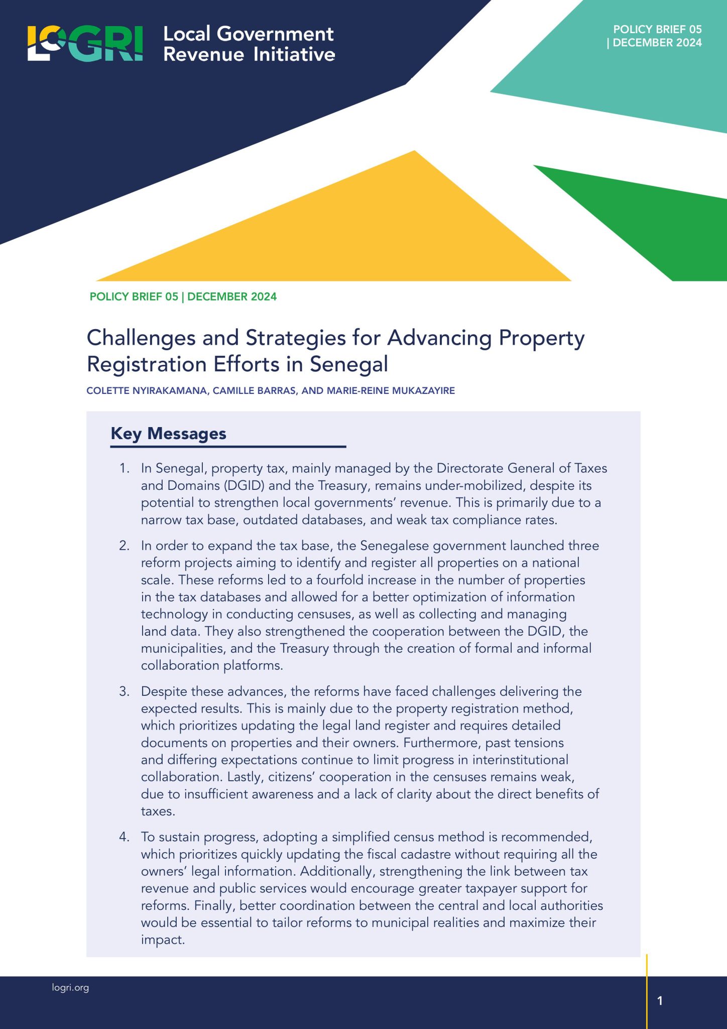 Senegal - The Local Government Revenue Initiative